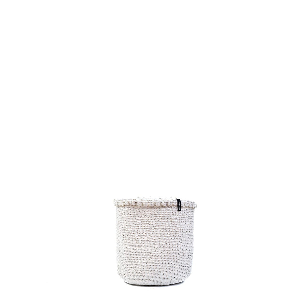 Handwoven white basket XS